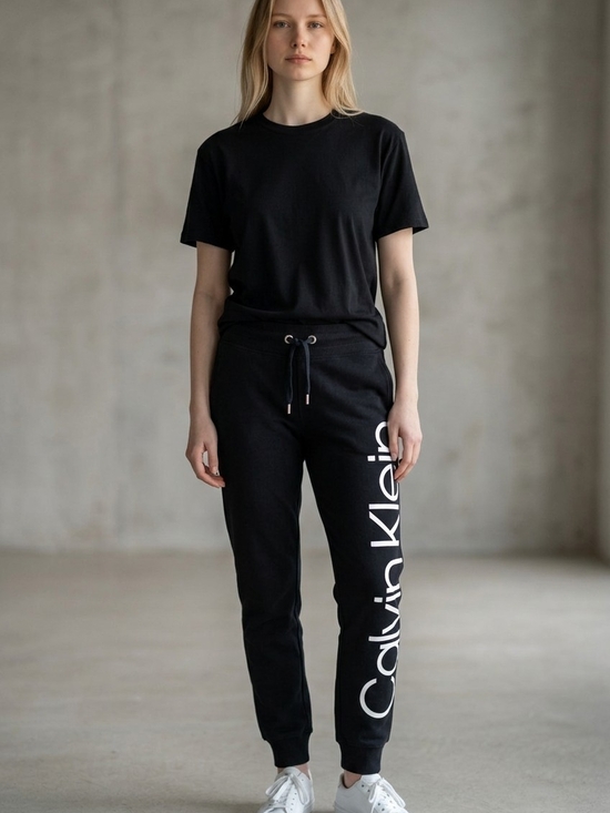 Calvin Klein | Pants & Jumpsuits | Calvin Klein Black Joggers With ...